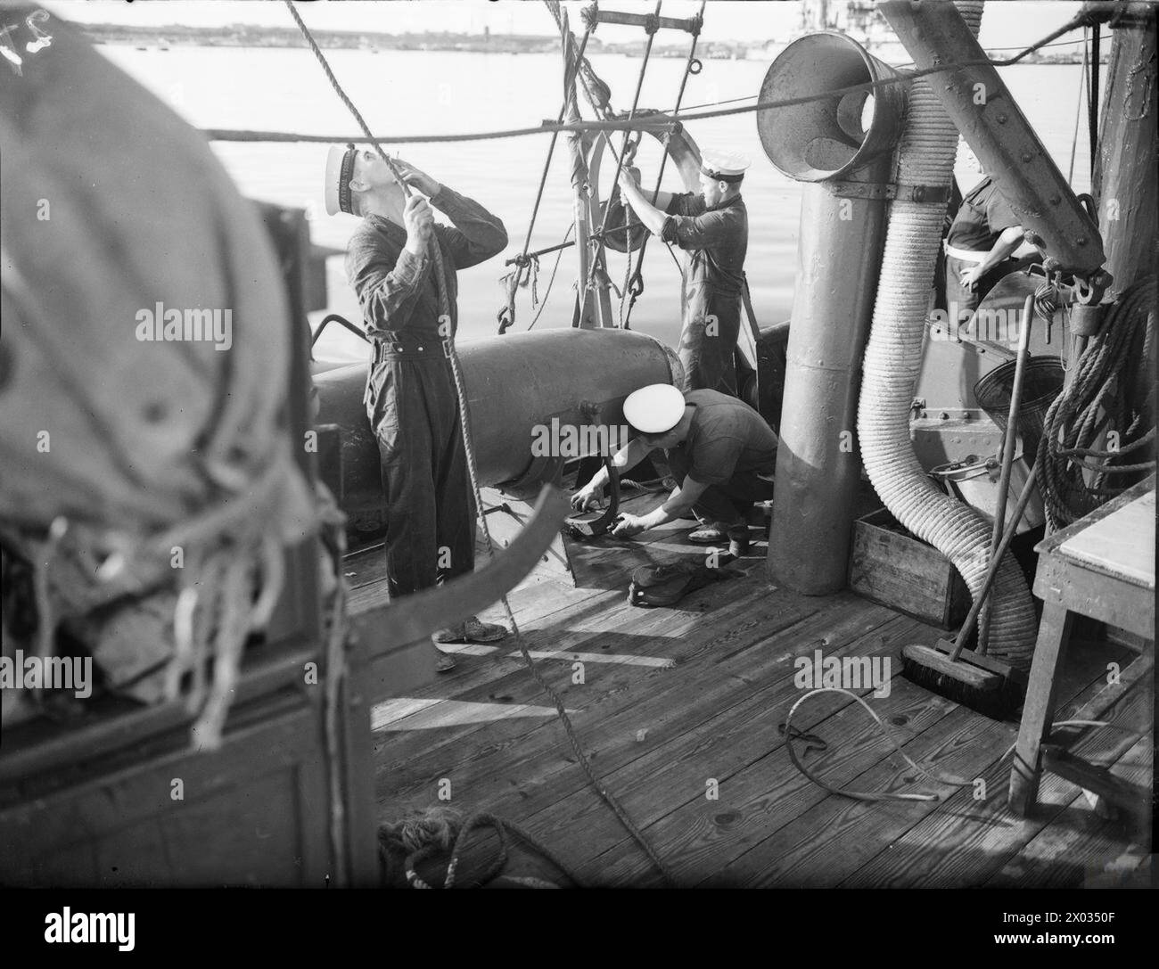 On 18 December 1942, aboard HMS Calm, a minesweeper in the Eastern ...