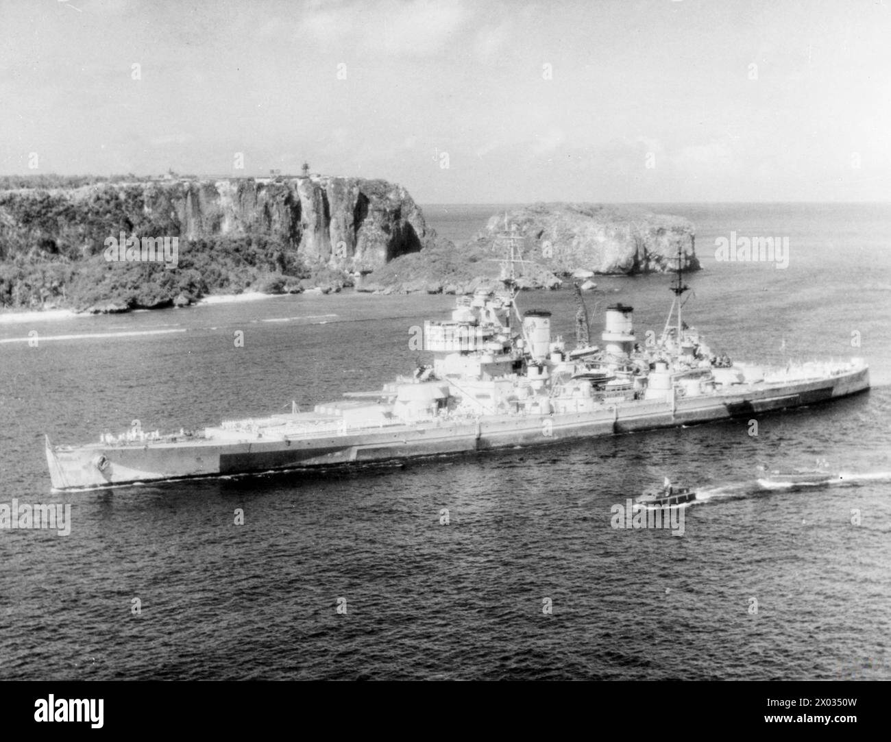 HMS KING GEORGE V AT GUAM. MAY 1945, WHEN HMS KING GEORGE V, FLAGSHIP ...