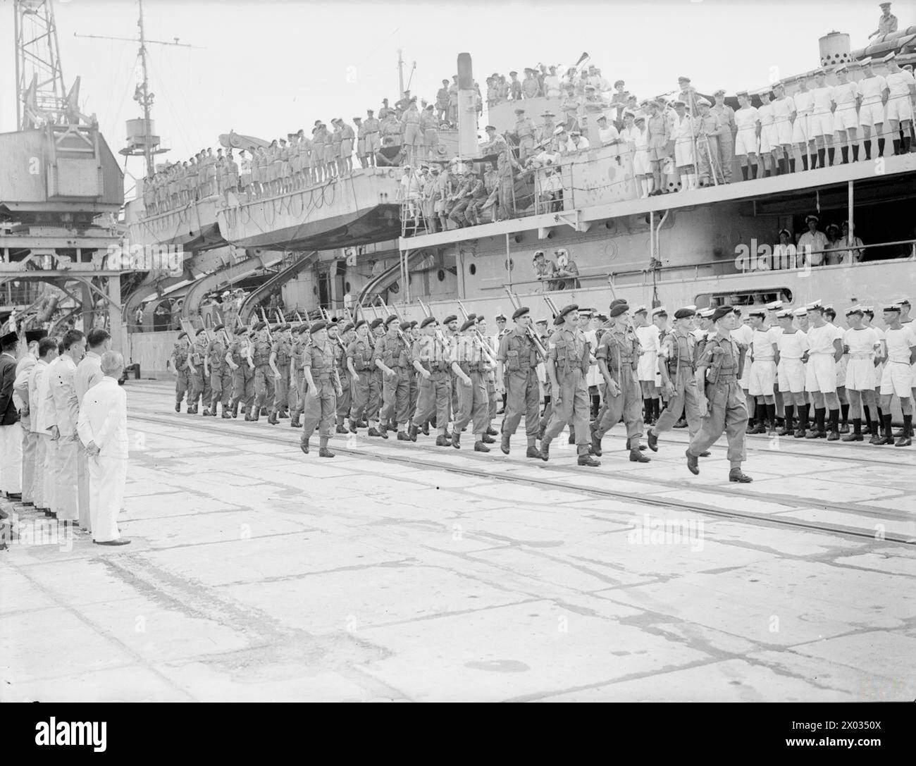 BRITISH RE-OCCUPY PENANG. 3 SEPTEMBER 1945, PENANG STRAIT SETTLEMENT ...