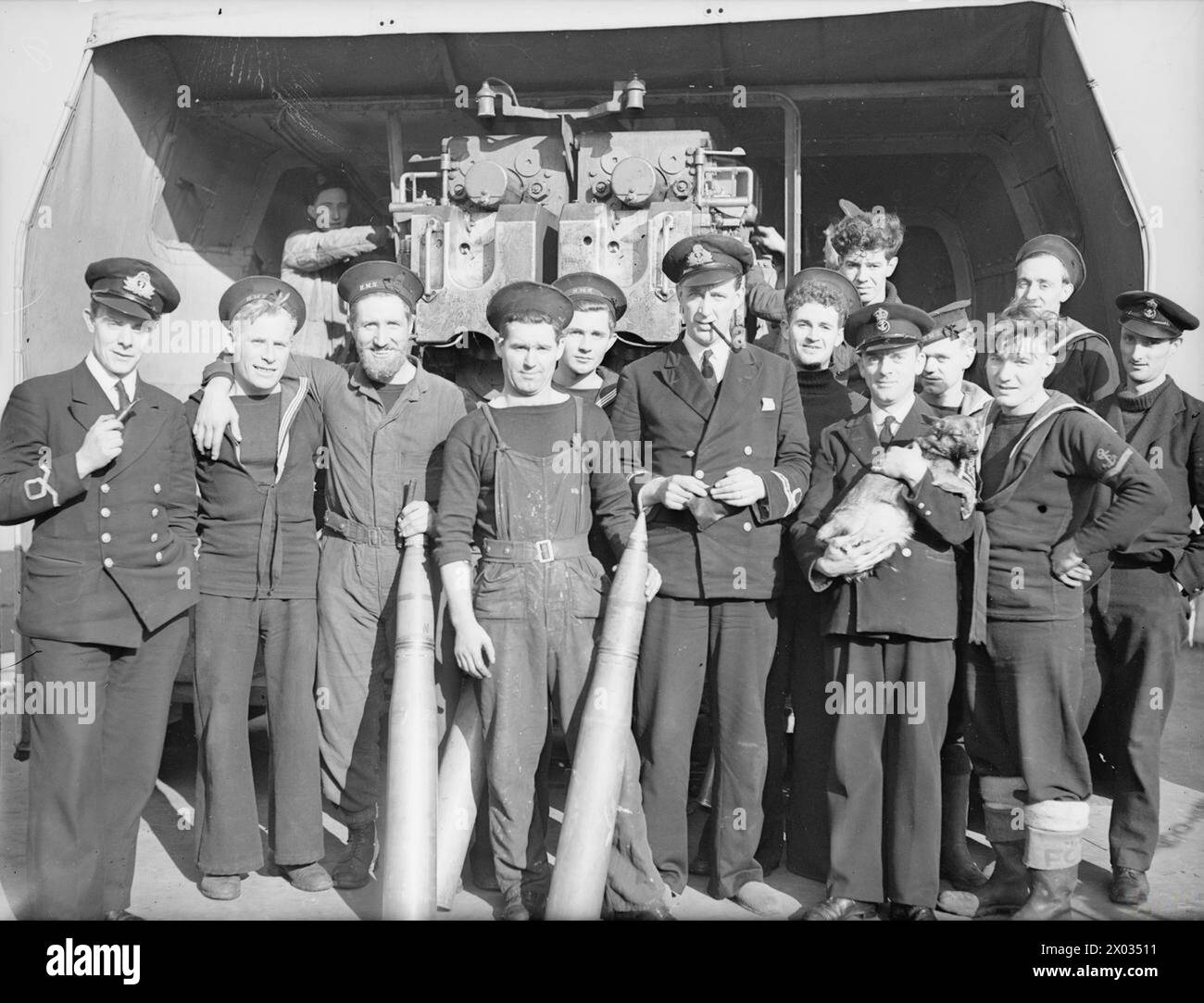 BRITISH DESTROYER SMASHES E BOAT FORMATION: GERMANS SAVED FROM BLAZING ...