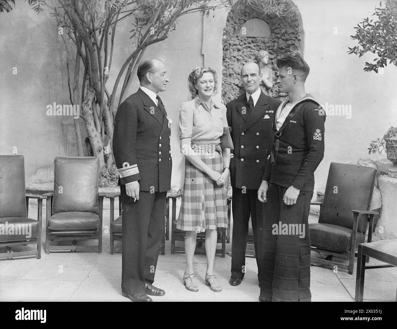 US TRIBUTE TO REAR ADMIRAL PACKER. 31 OCTOBER 1945, VILLA PORTELLI ...