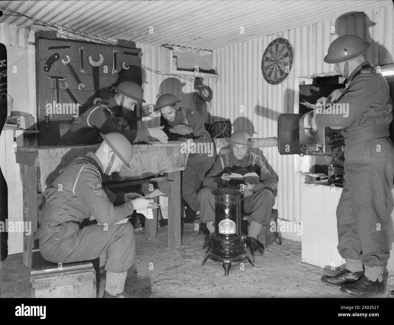 THE BRITISH ARMY IN THE UNITED KINGDOM 1939-45 - Gunners of 'G' Battery ...