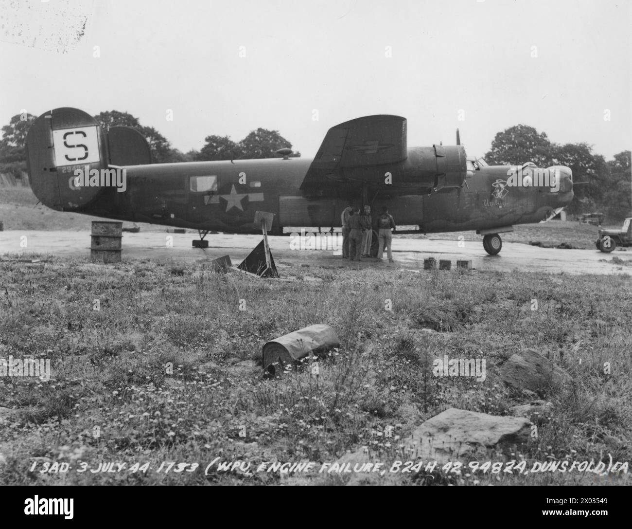 B-24H Liberator, serial 42-94824, nicknamed Umbriago, of the 34th Bomb ...