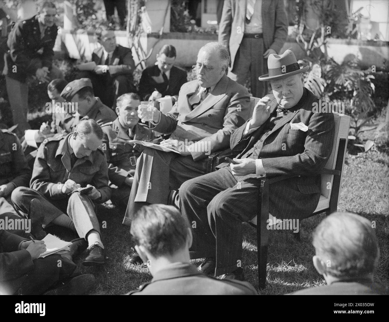 PRESIDENT ROOSEVELT AND PRIME MINISTER CHURCHILL AT THE ALLIED ...