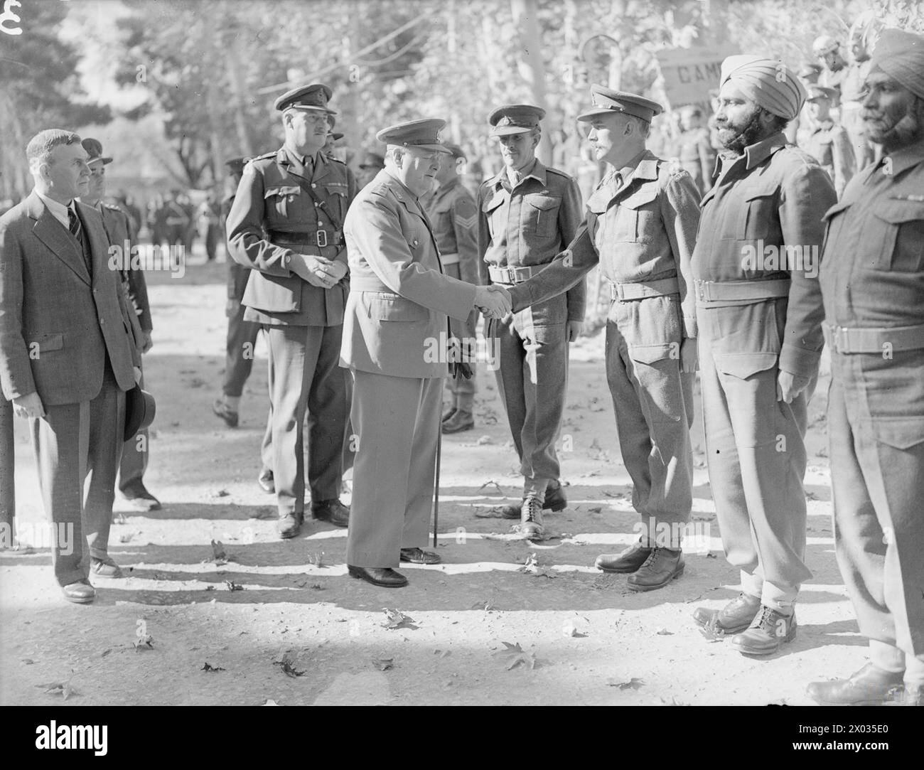 Prime Minister Winston Churchill celebrates his 69th birthday in Tehran ...