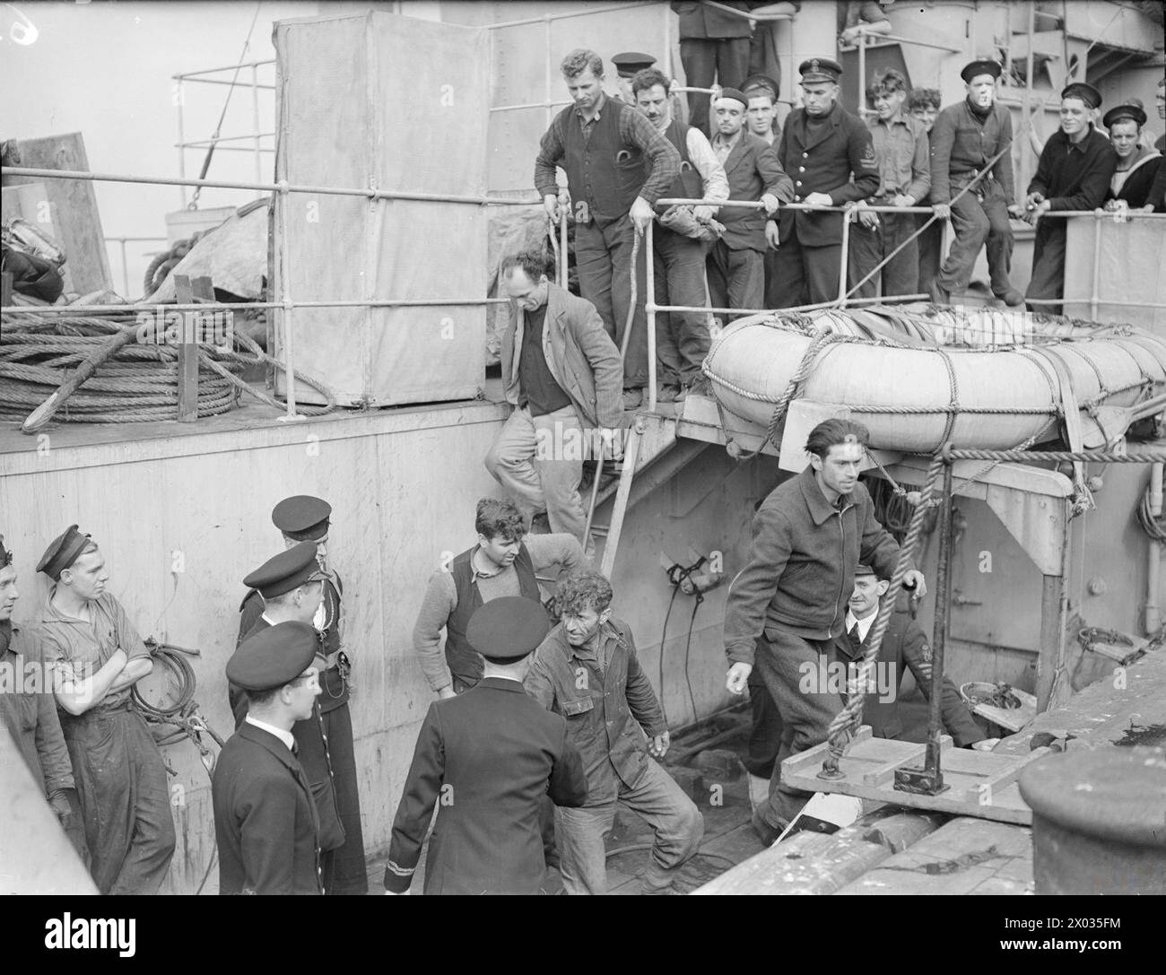 On 14 August 1942, survivors of a merchant ship sunk by German U-boat U ...