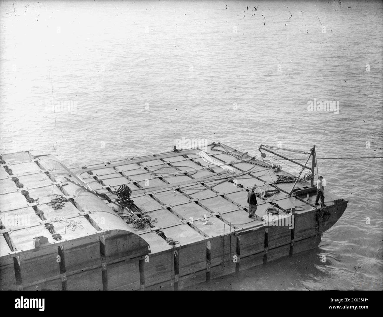 From 5 to 7 May 1945, a British naval lighterage raft was towed from ...
