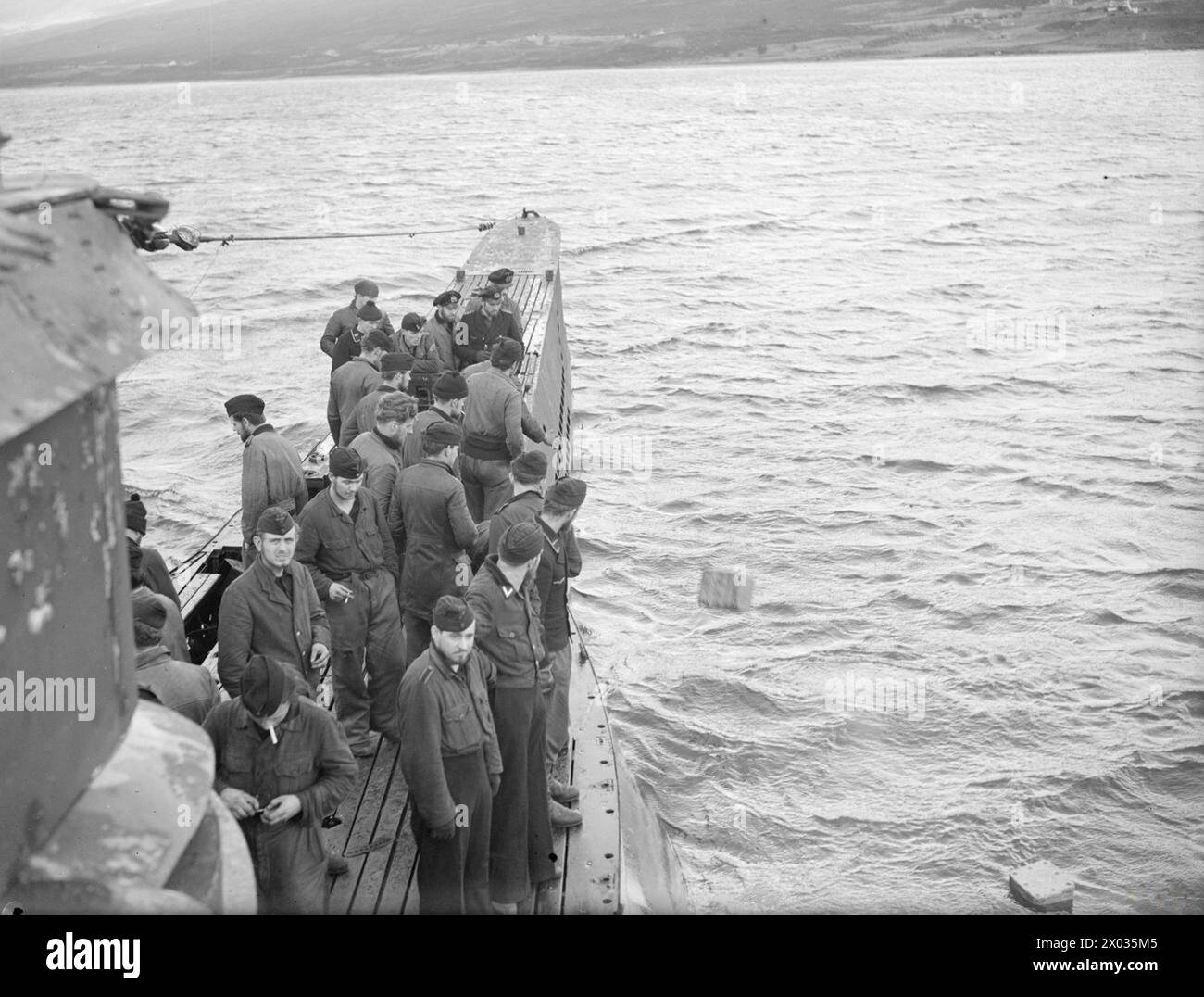 U-BOATS SURRENDER AT LOCH ERIBOLL. 9 AND 10 MAY 1945, LOCH ERIBOLL ...