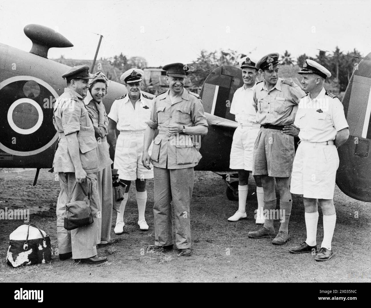 FORMBY ENTERTAINS THE FLEET AIR ARM IN THE EAST. MARCH 1945, AT ROYAL ...