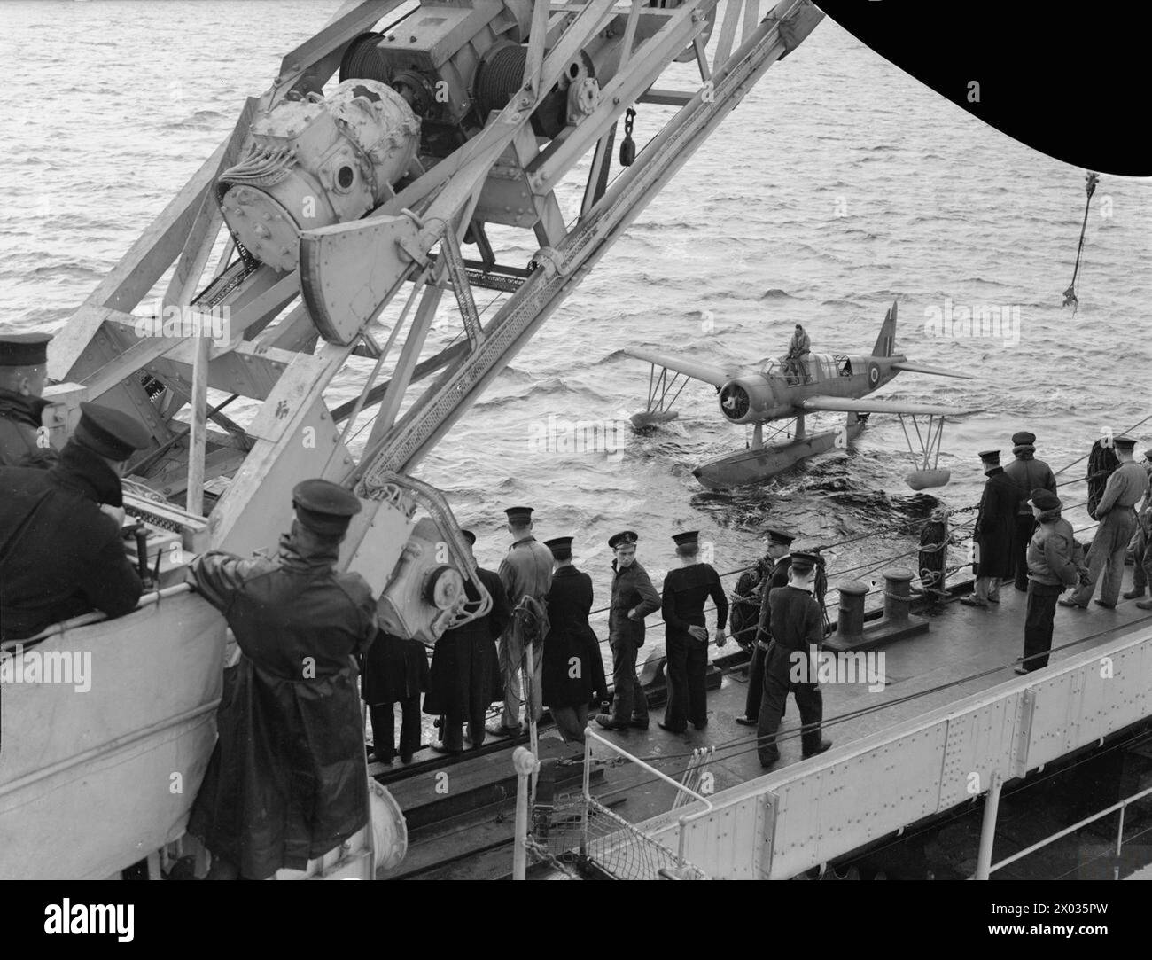 CATAPULT TRAINING FOR FLEET AIR ARM PILOTS. HMS PEGASUS, ORIGINALLY ...