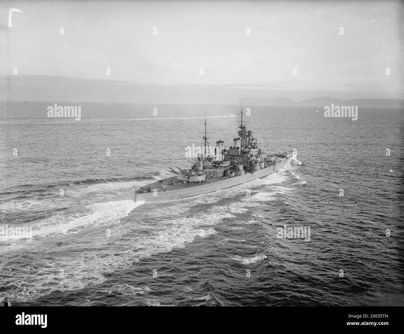 AERIAL VIEWS OF HMS KING GEORGE V. 28 OCTOBER 1941, SCAPA FLOW. Royal ...