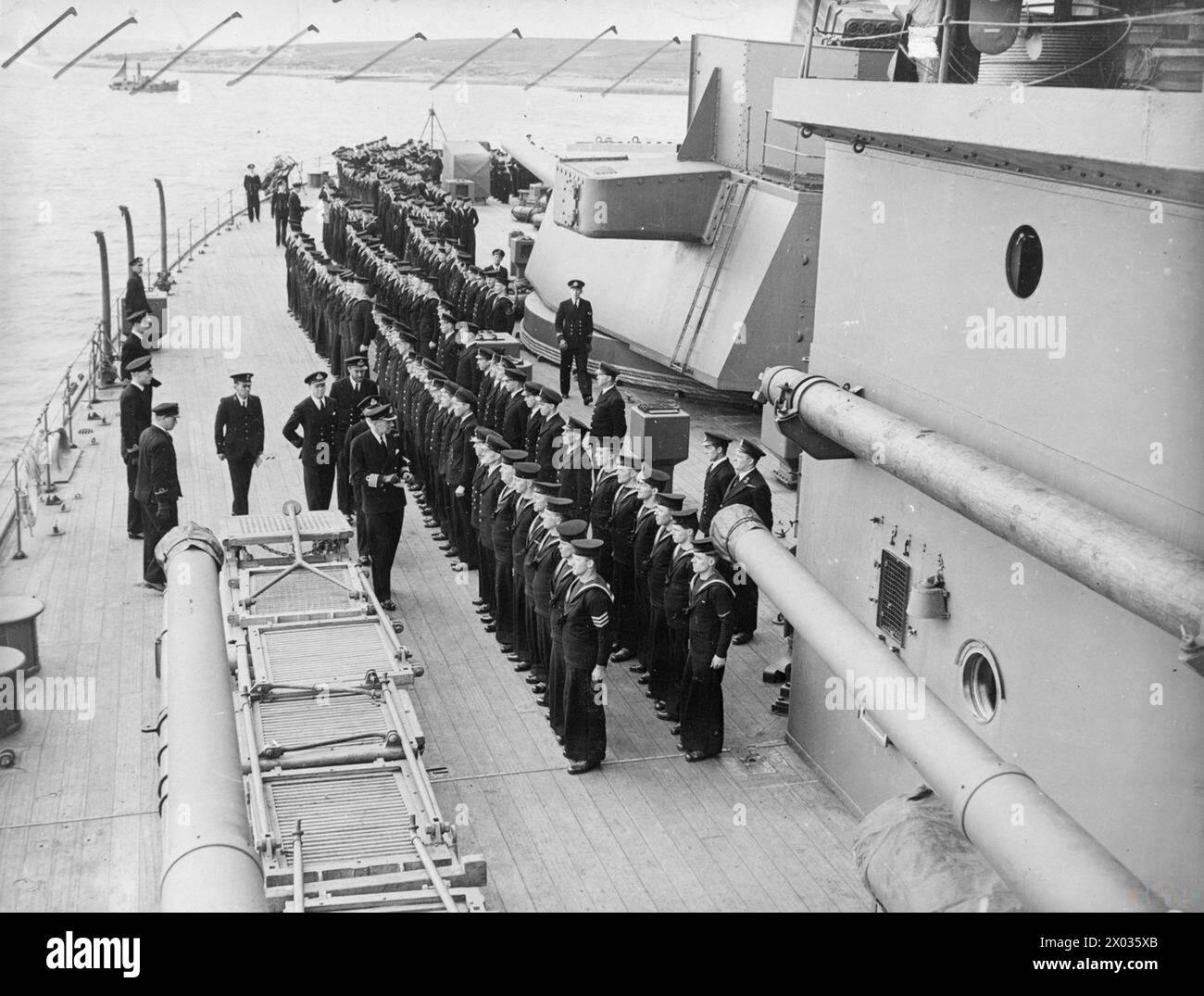 In 1941, Captain J C Leach, MVO, inspected the crew of HMS Prince of ...