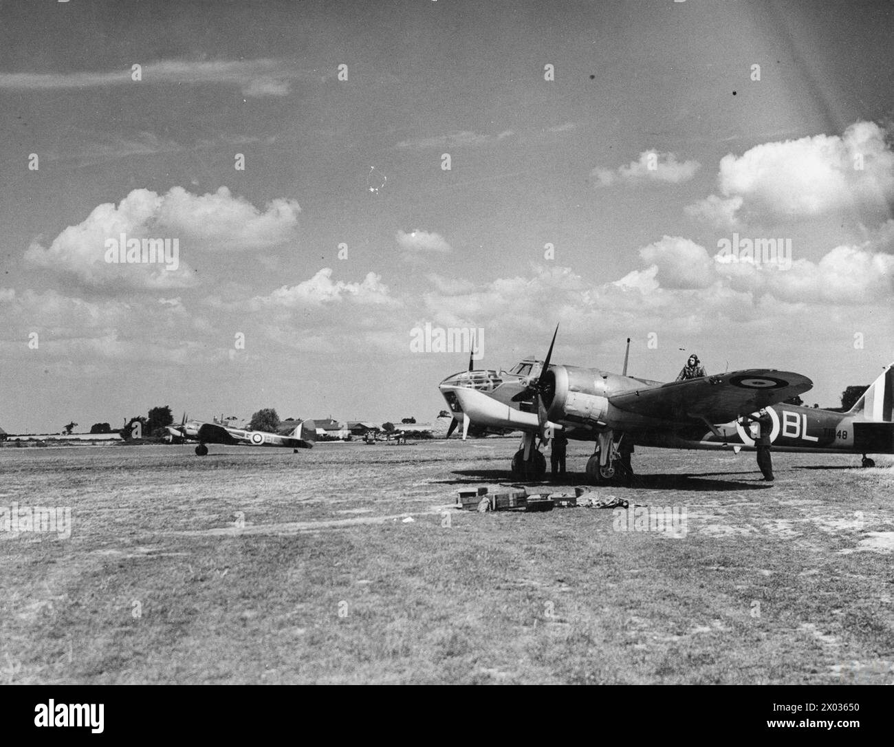 RAF BOMBER COMMAND - Blenheim Mk IVs of No. 40 Squadron at Wyton, July ...