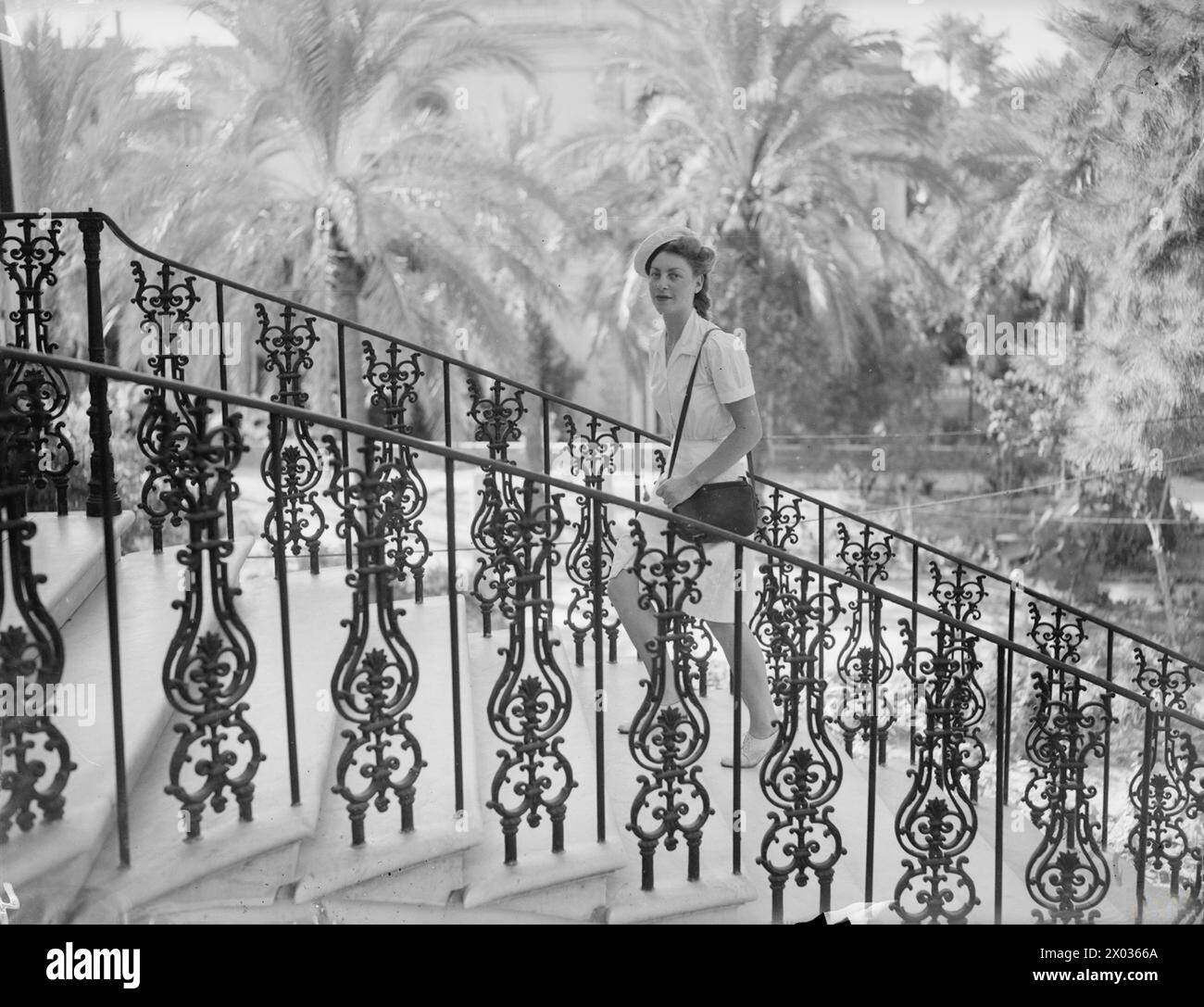 Wren Anne Feecham arrives at WRNS quarters in Beirut from Haifa on 8–9 ...