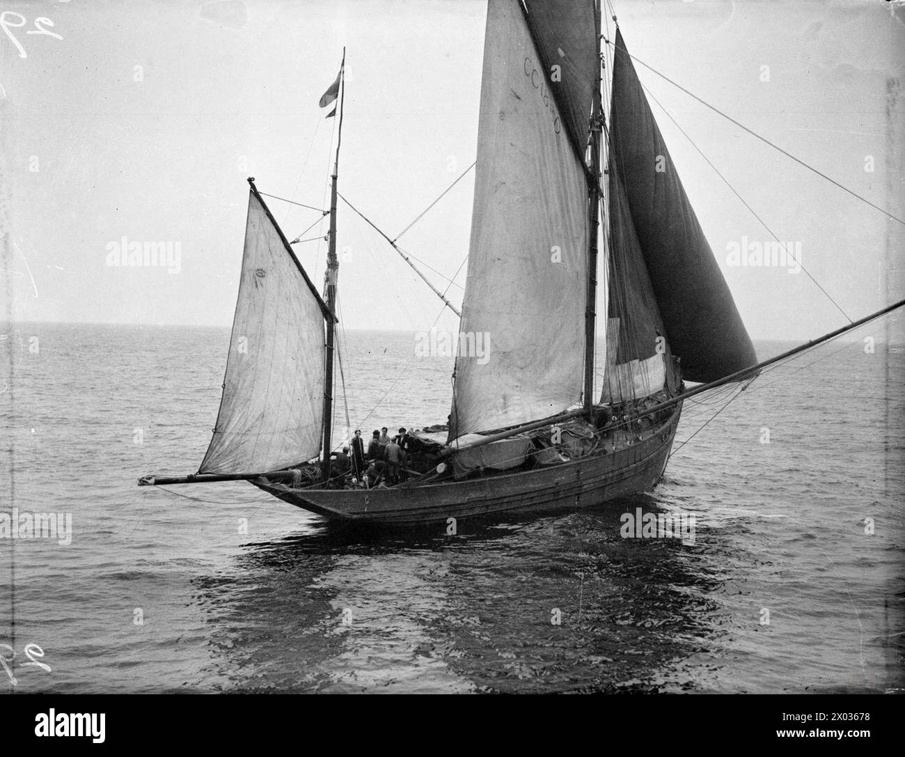 HMS Bleasdale conducted operations to round up French fishing vessels ...