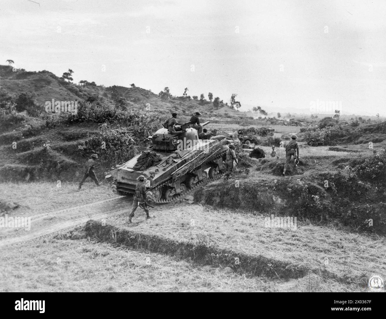 THE BRITISH ARMY IN BURMA 1944 - A Sherman tank of 'B' Squadron, 19th ...
