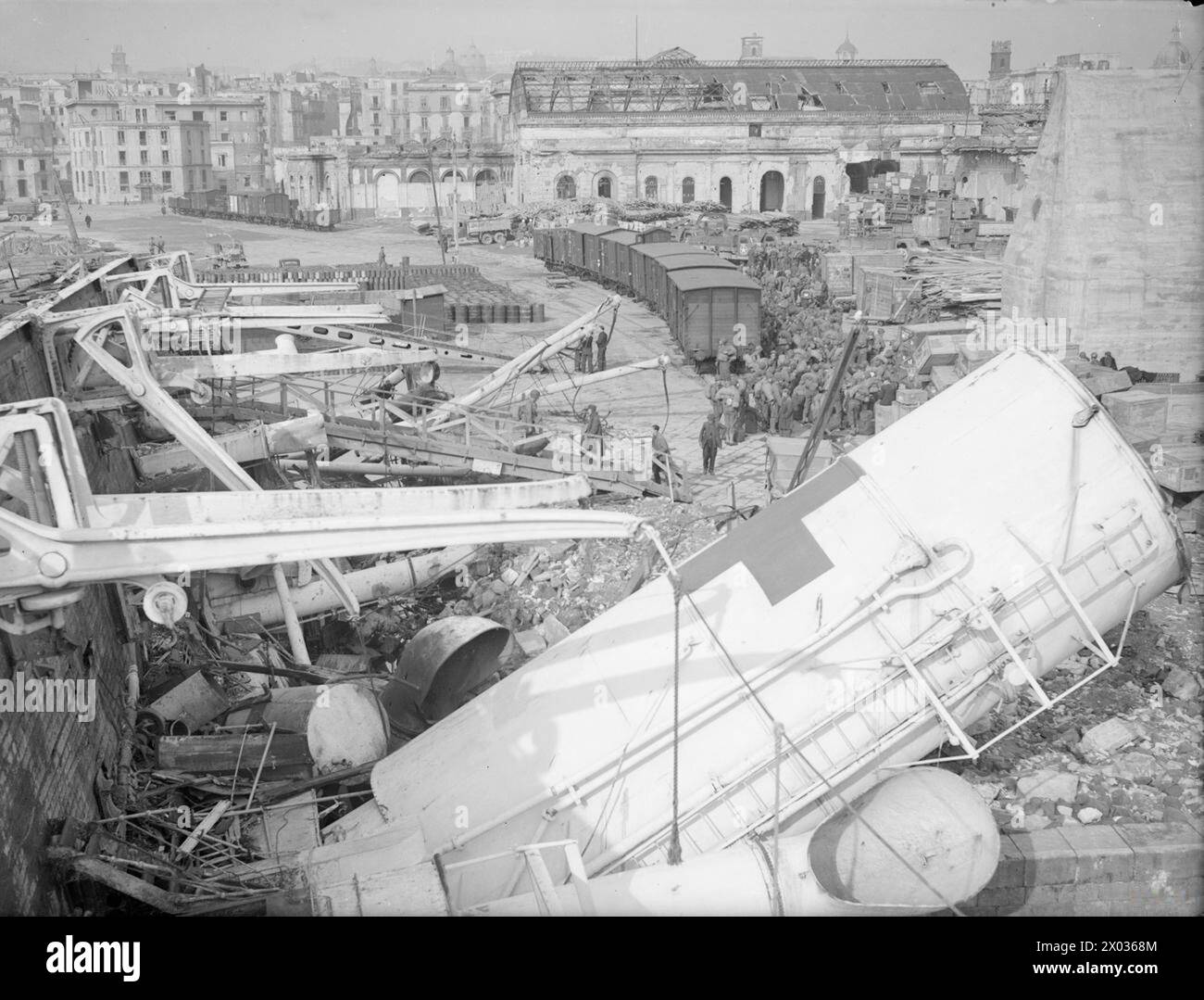 On 17 January 1944 in Naples, the sunken Italian hospital ship was ...