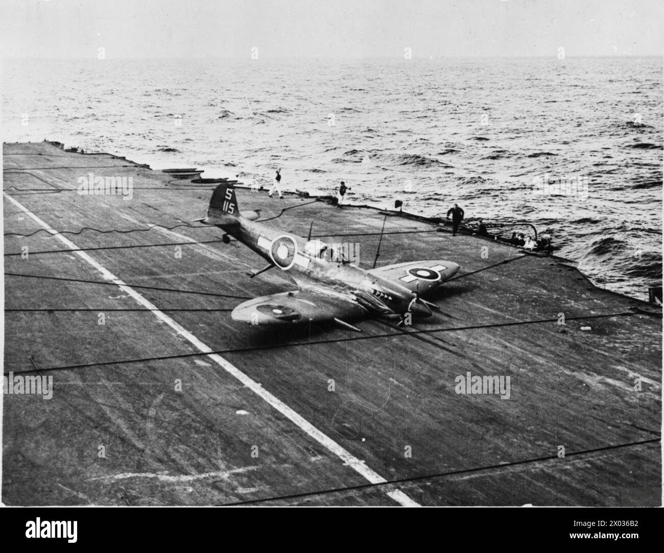 During WWII, a British Pacific Fleet Supermarine Seafire performed a ...