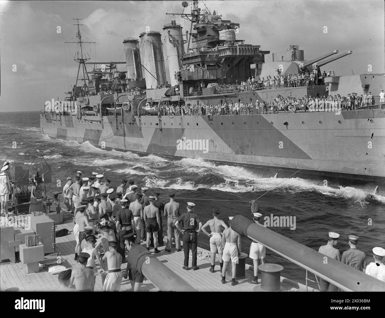 MAIL FOR MAURITIUS. OCTOBER 1942, ON BOARD HMS MAURITIUS IN THE INDIAN ...