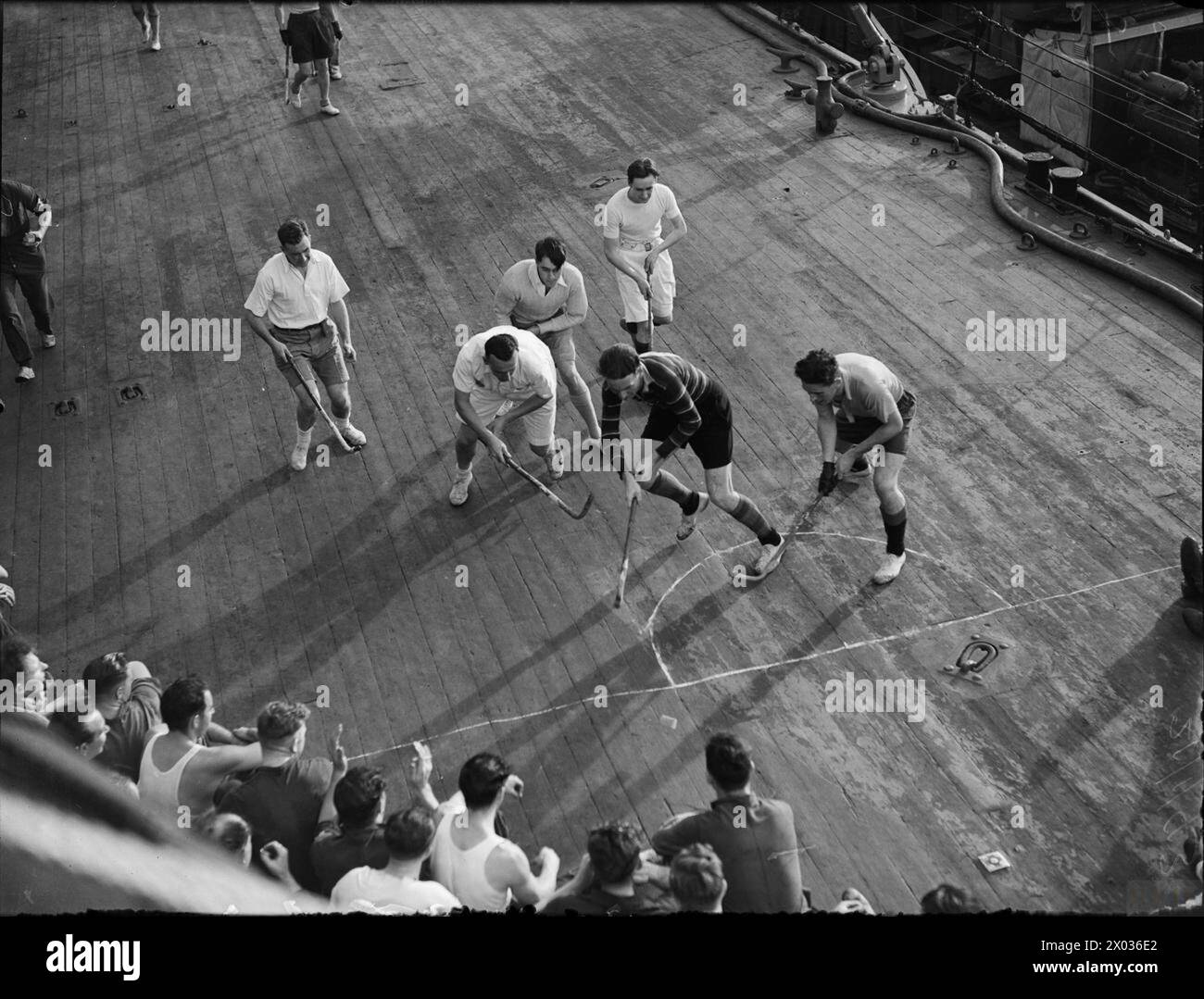 MEN OF THE HMS RODNEY KEEP FIGHTING FIT. 20 JANUARY 1943, MERS-EL-KEBIR ...