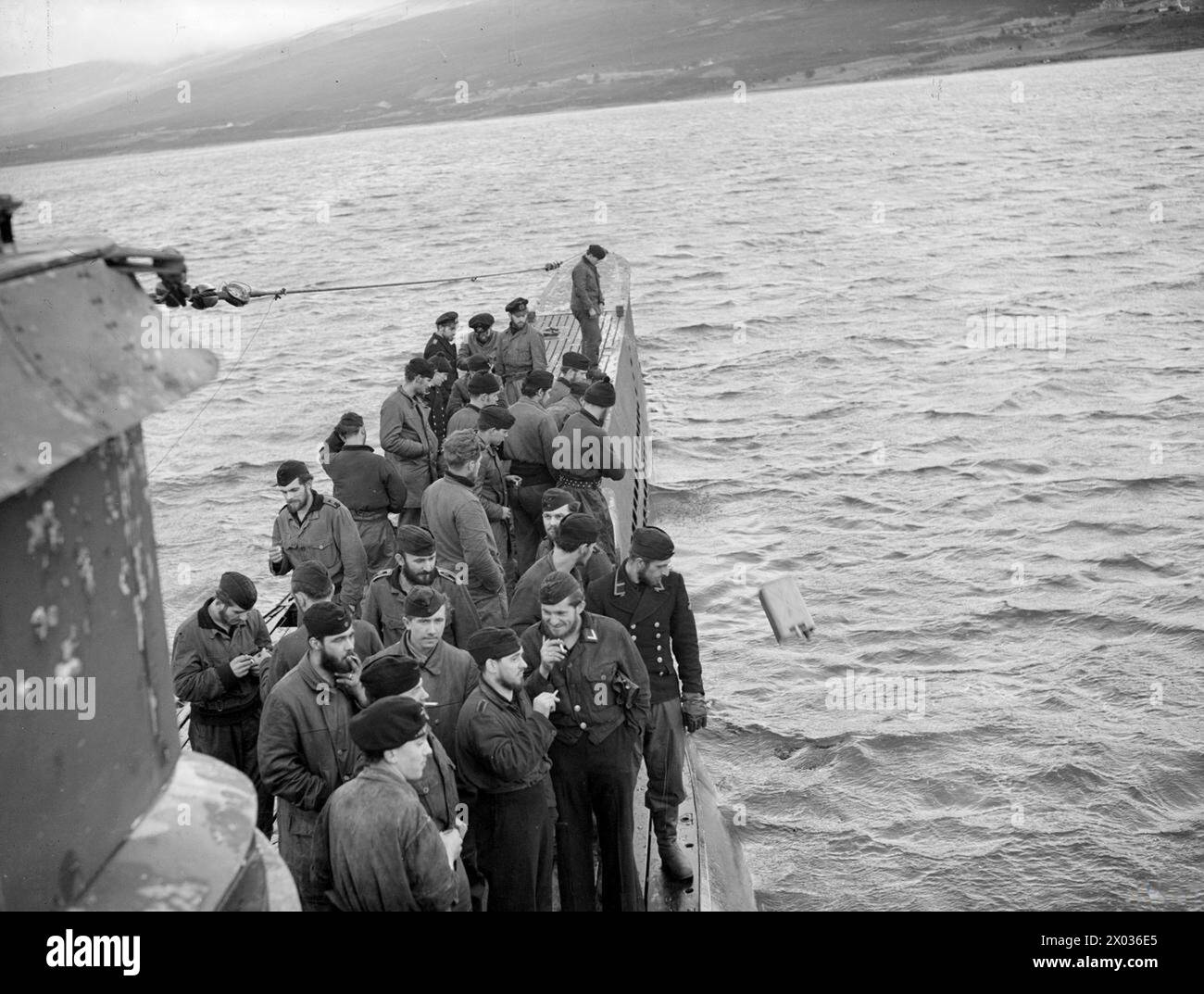 U-BOATS SURRENDER AT LOCH ERIBOLL. 9 AND 10 MAY 1945, LOCH ERIBOLL ...