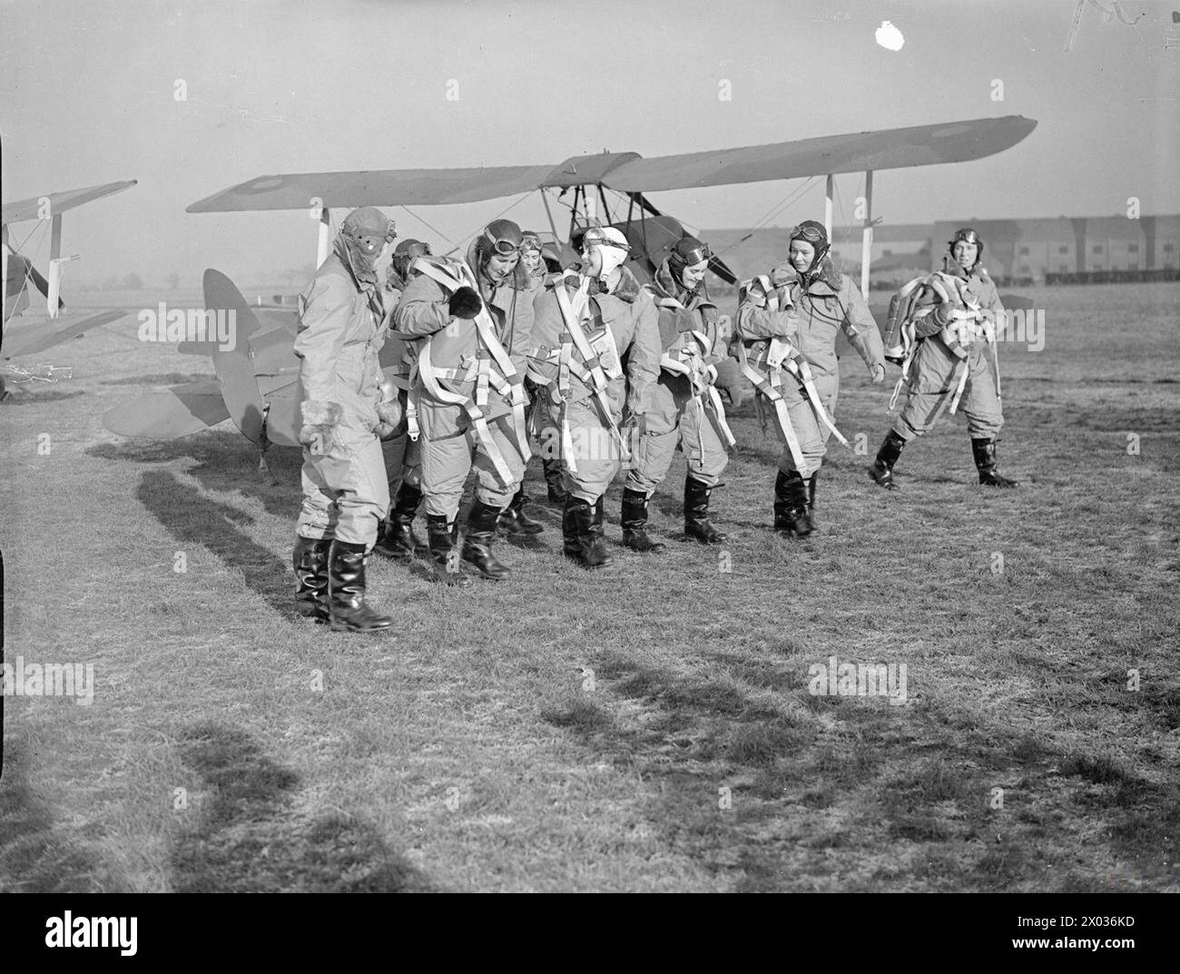 The first pilots of the Air Transport Auxiliary Women's Section walk ...