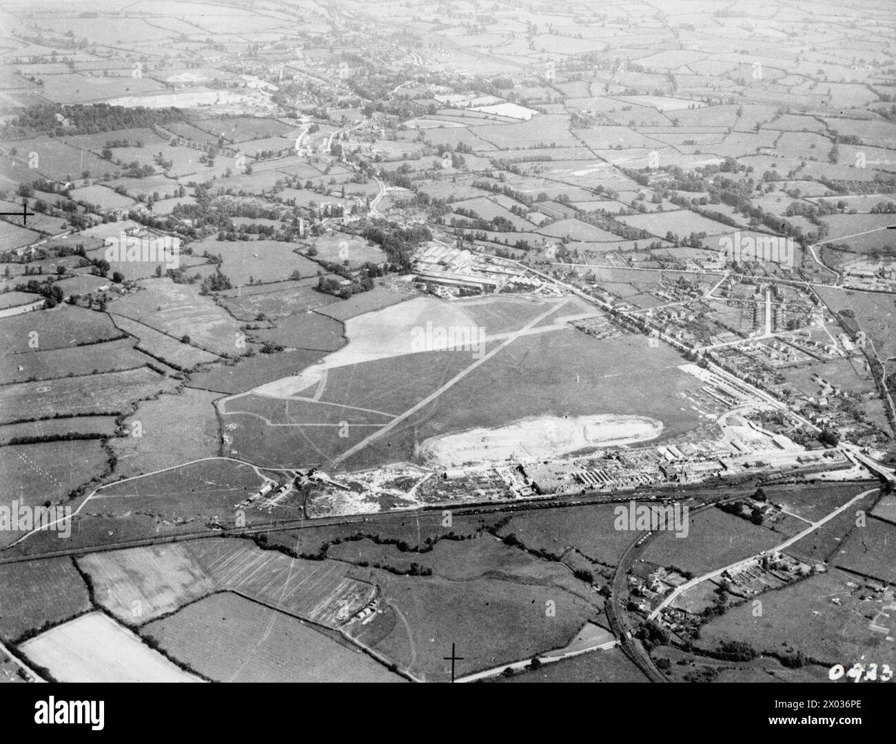 AERIAL VIEWS OF AIRFIELDS IN ENGLAND, 1941 - Yate aerodrome Stock Photo ...