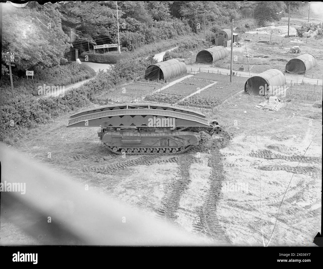 Churchill bridgelayer tank, part of the British Army during 1939-1945 ...