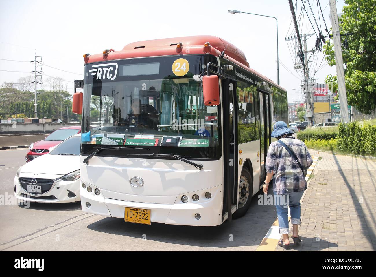 Chiangmai, Thailand - March 29 2024: Bus of RTC Chiang Mai City Bus ...