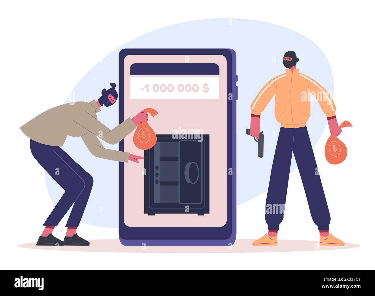 Hacker cartoon smartphone Cut Out Stock Images & Pictures - Alamy