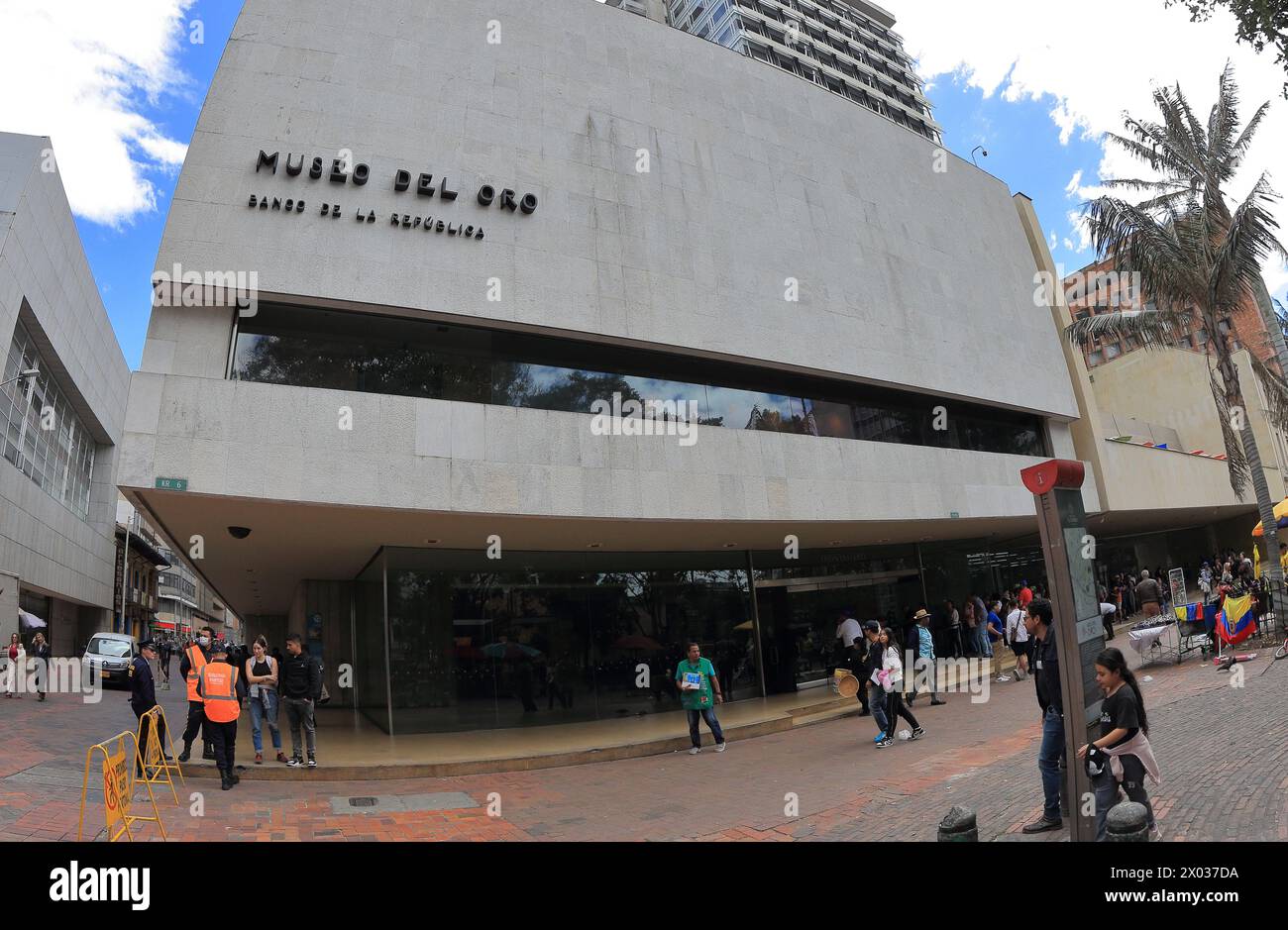 Bogota, Colombia. 30-01-2024. Turist visit the gold Museum of Colombia ...