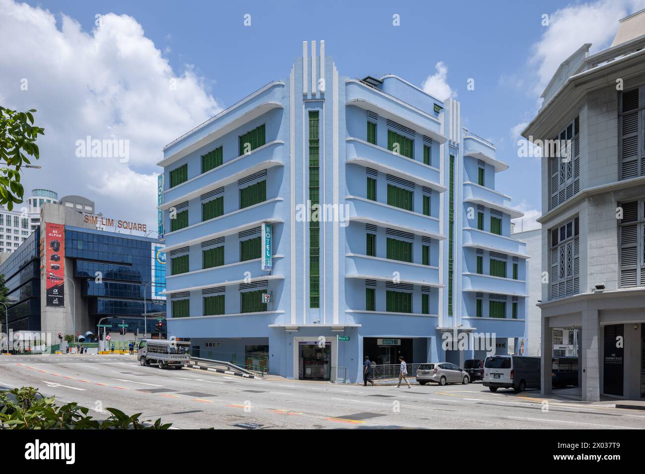 Heritage Shophouses along Jalan Besar Road near Little India Singapore ...