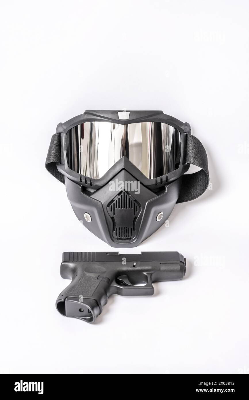 Black gun mask hi-res stock photography and images - Alamy