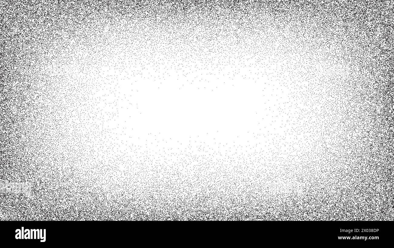 Noise dot rectangle gradient. Grain effect frame. Stipple texture ...