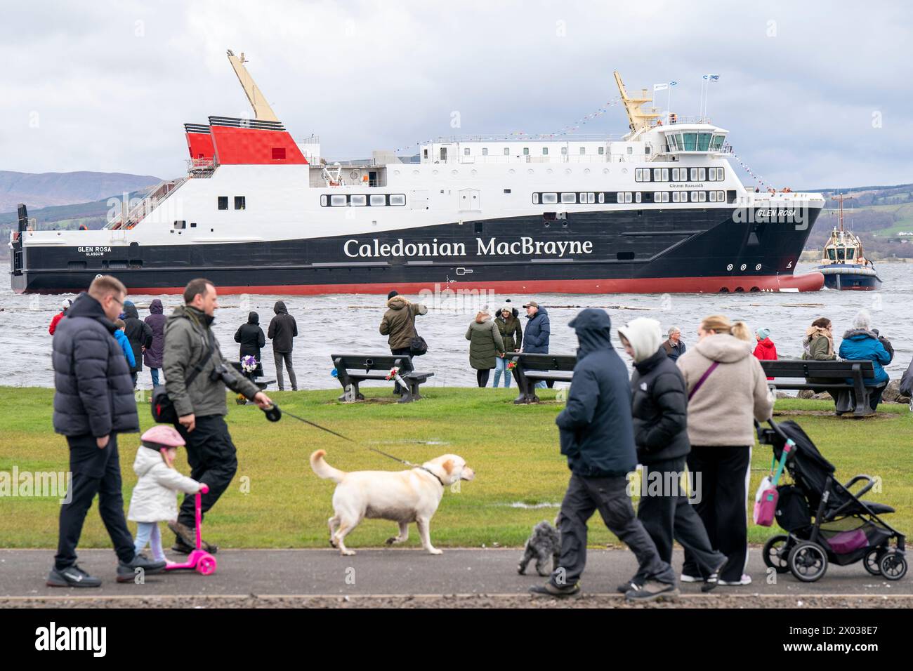 MV Glen Rosa is launched at Ferguson Marine Port Glasgow shipyard ...