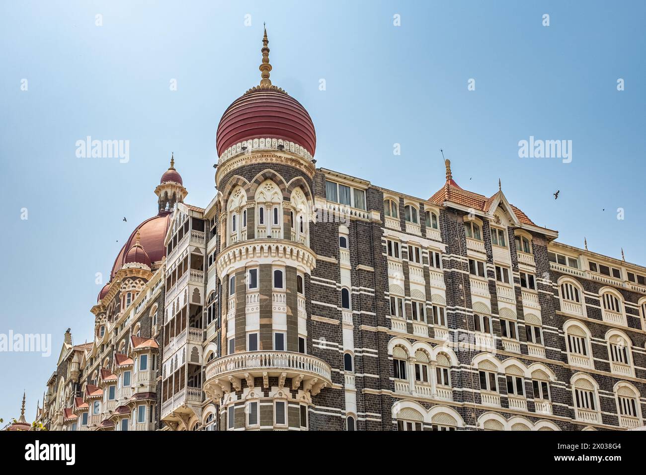 Taj Mahal hotel famous building of touristic part in Mumbai, India. Facade of The Taj Mahal ...