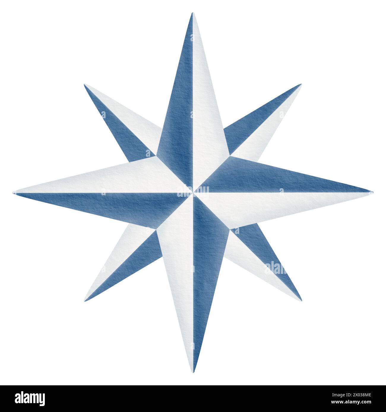 Wind Rose in monochromatic colors of blue and white, traditional for ...