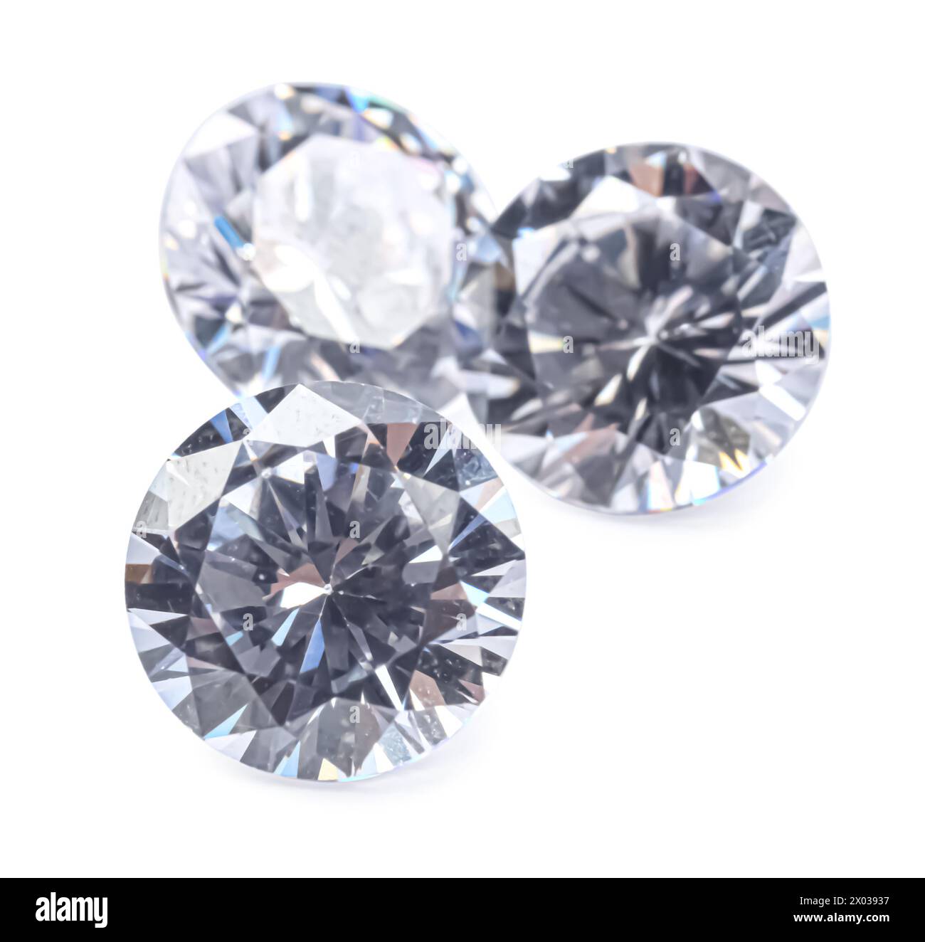 Different beautiful shiny diamonds isolated on white Stock Photo - Alamy