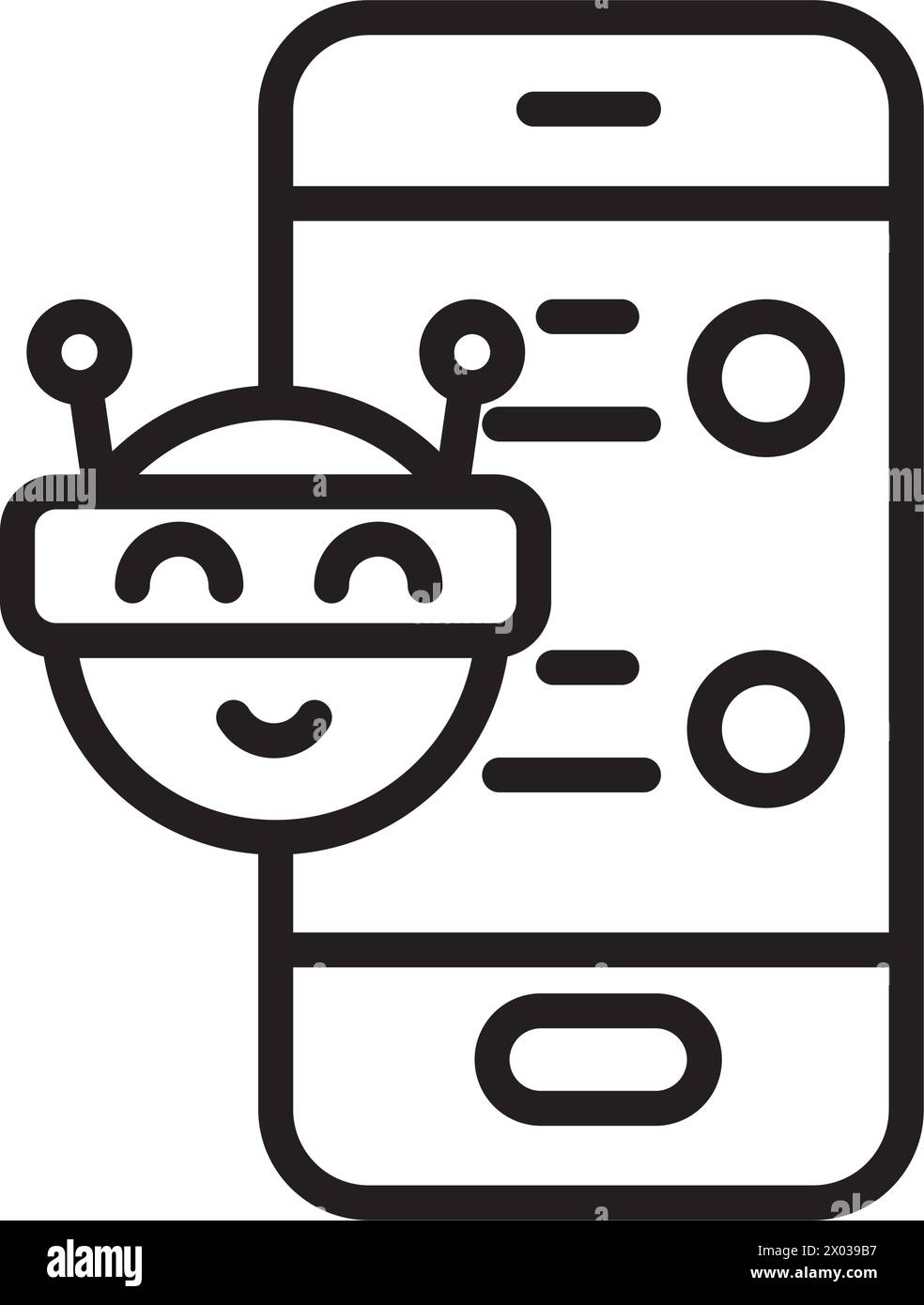 chatbot smartphone app icon Stock Vector Image & Art - Alamy