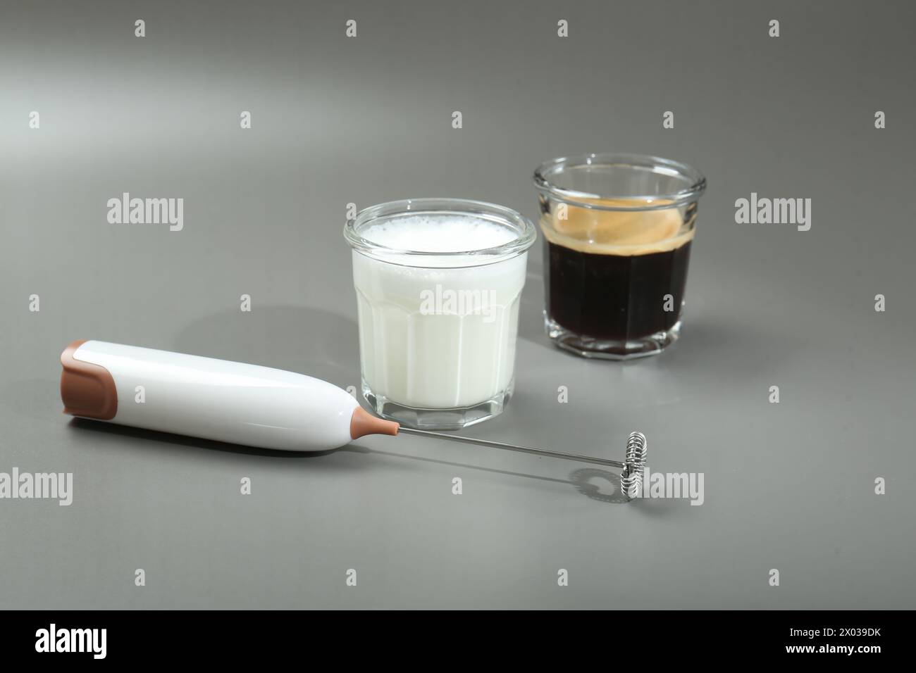 Barista whisk milk in coffee hi-res stock photography and images - Alamy