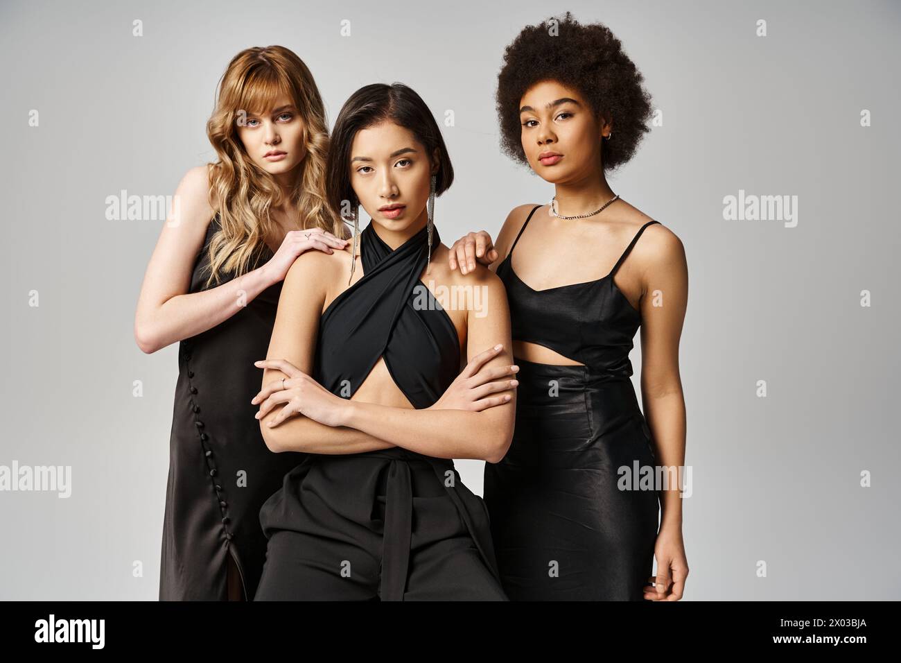 Three women of different race hi-res stock photography and images - Alamy