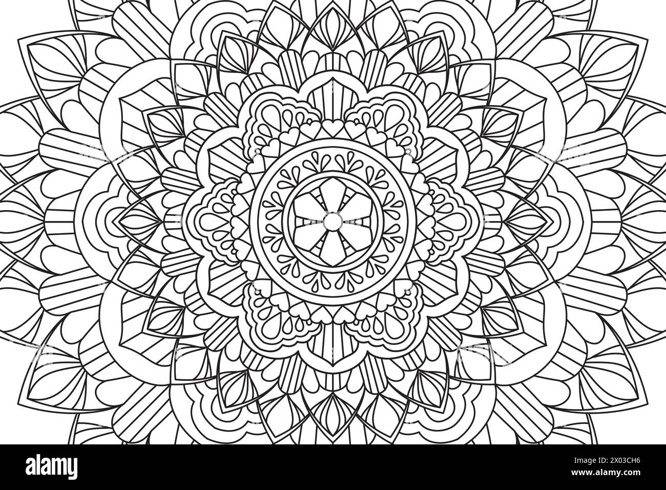 Mandala Coloring page for kids and adults Page for relaxation and ...