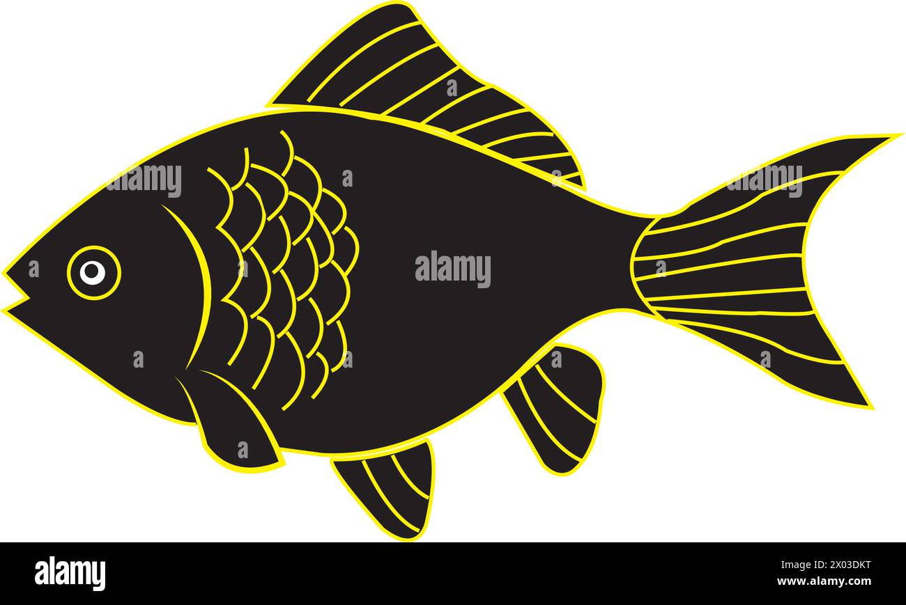 ornamental fish icon vector illustration simple design Stock Vector ...