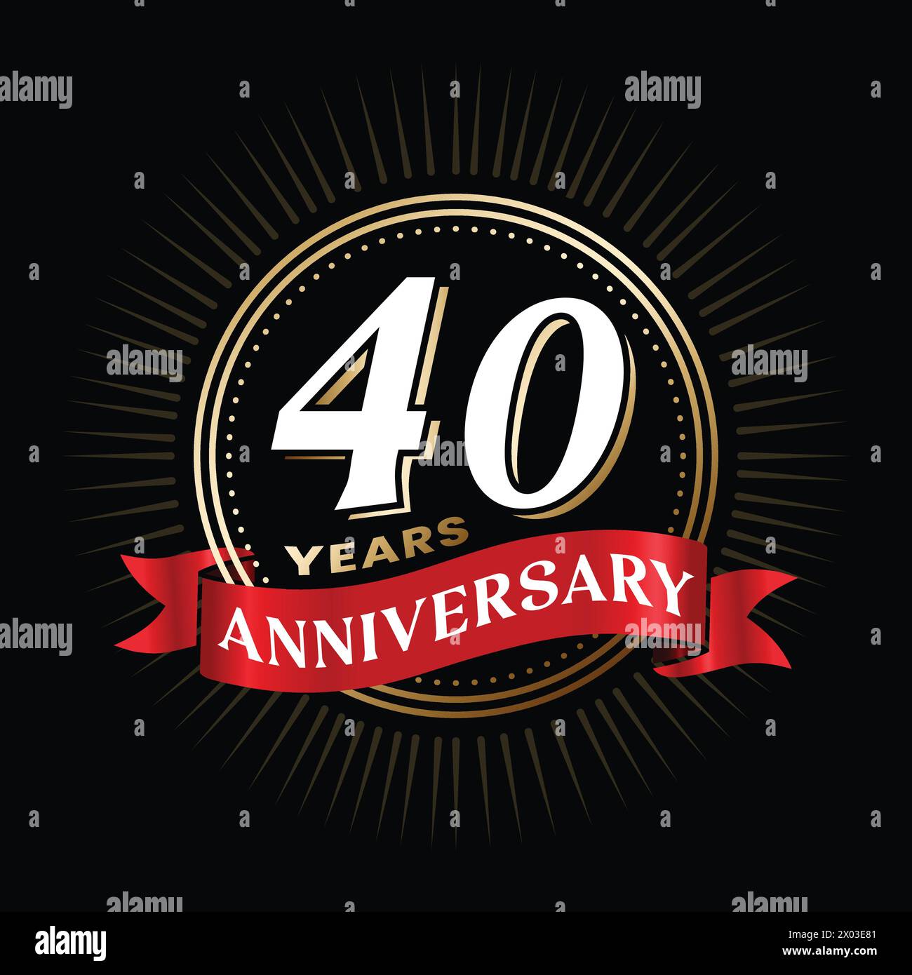 40 number logo design hi-res stock photography and images - Alamy