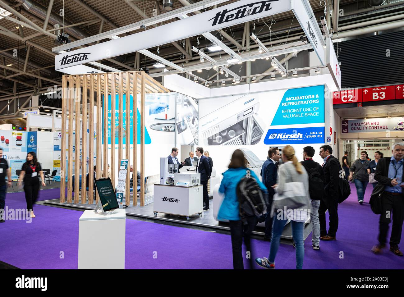 Munich, Germany. 09th Apr, 2024. Hettich at the analytica World's Leading Trade Fair for ...