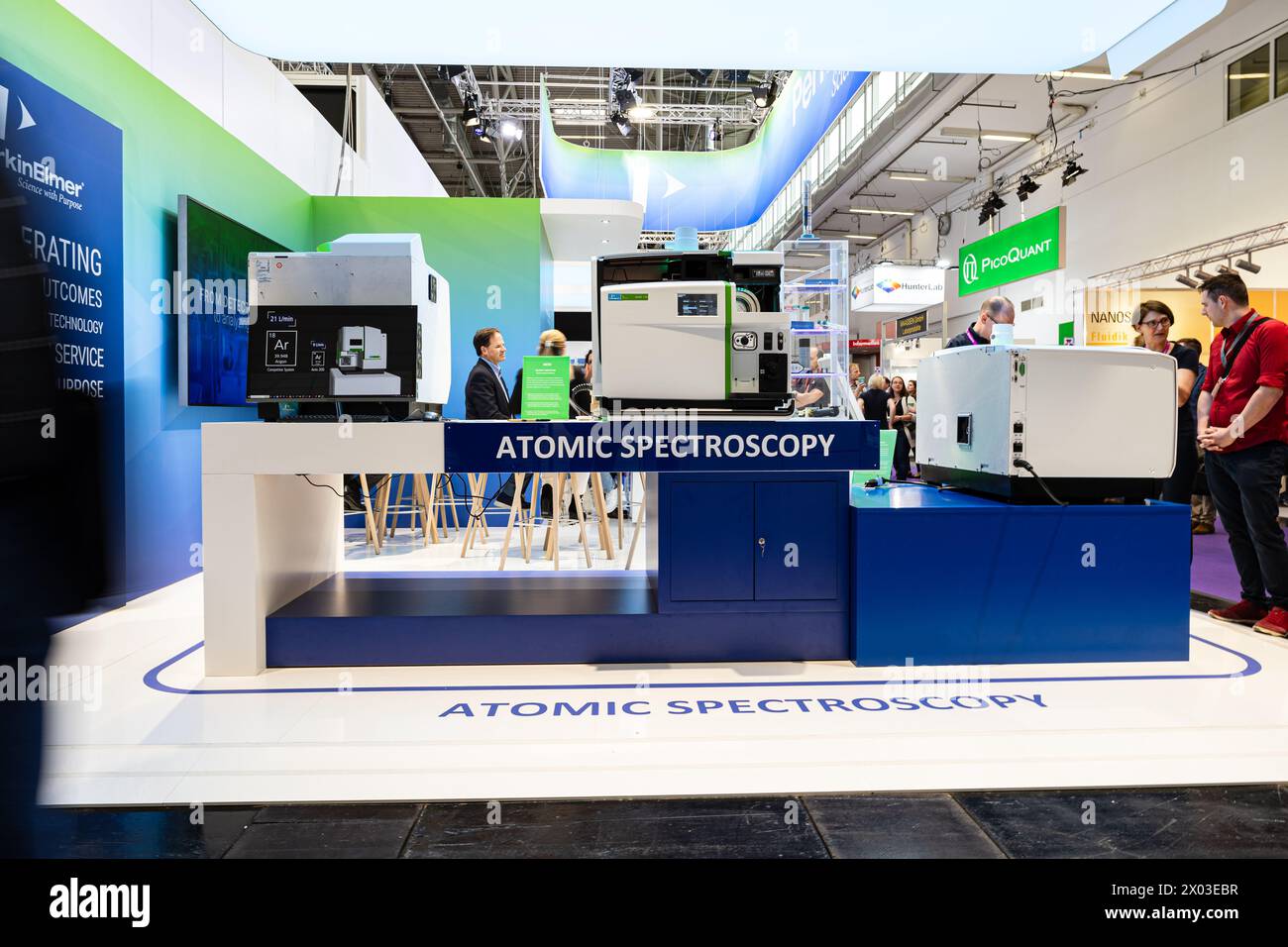Munich, Germany. 09th Apr, 2024. PerkinElmer Atomic Spectroscopy at the analytica World's ...