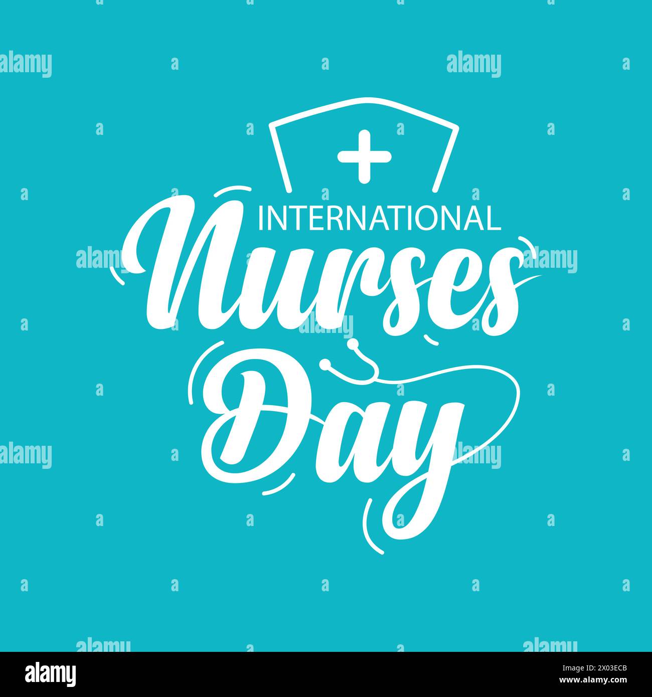 Happy International Nurses Day template design with creative text and ...