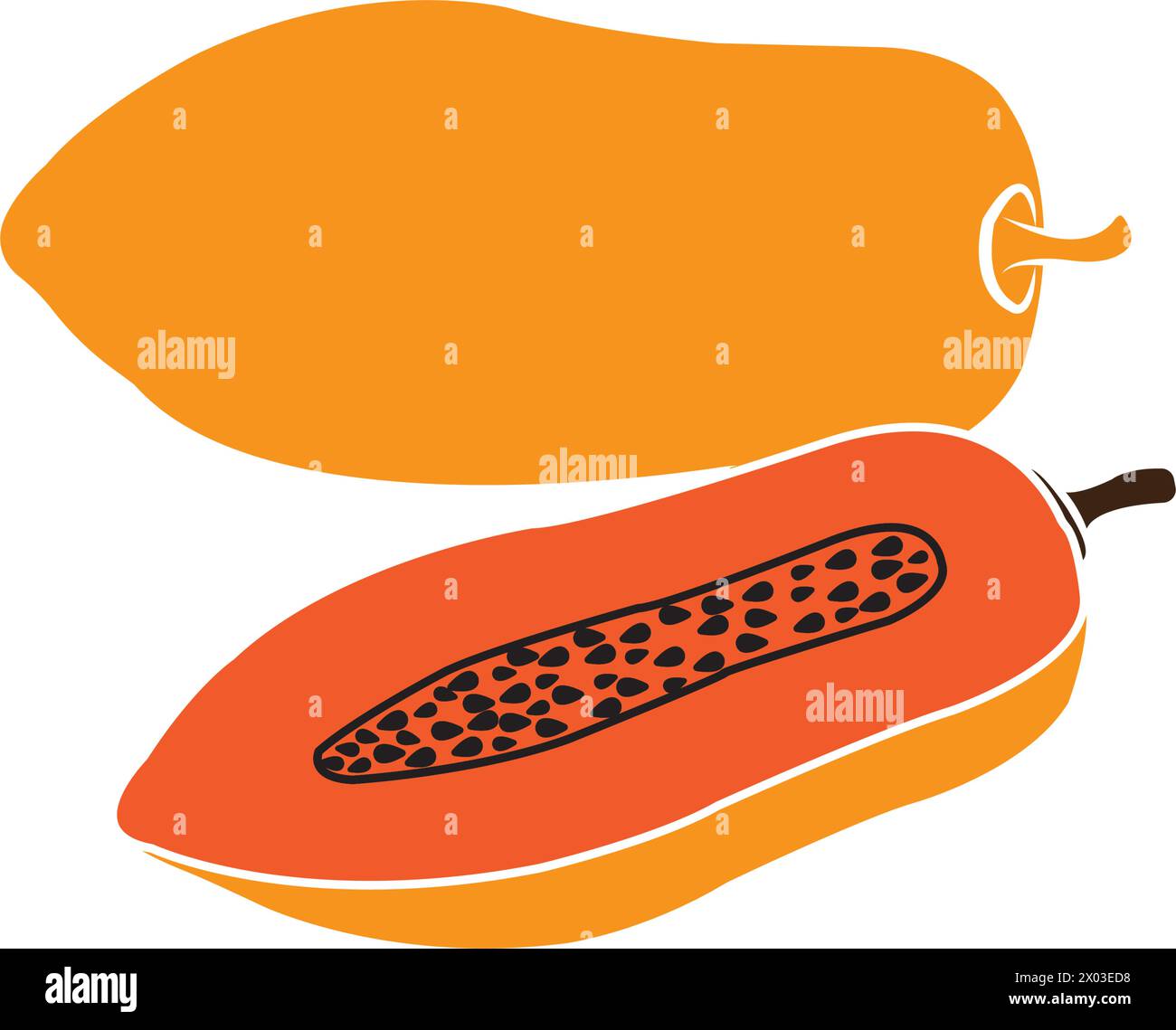 Cartoon papaya delicious nutrition cut Cut Out Stock Images & Pictures ...