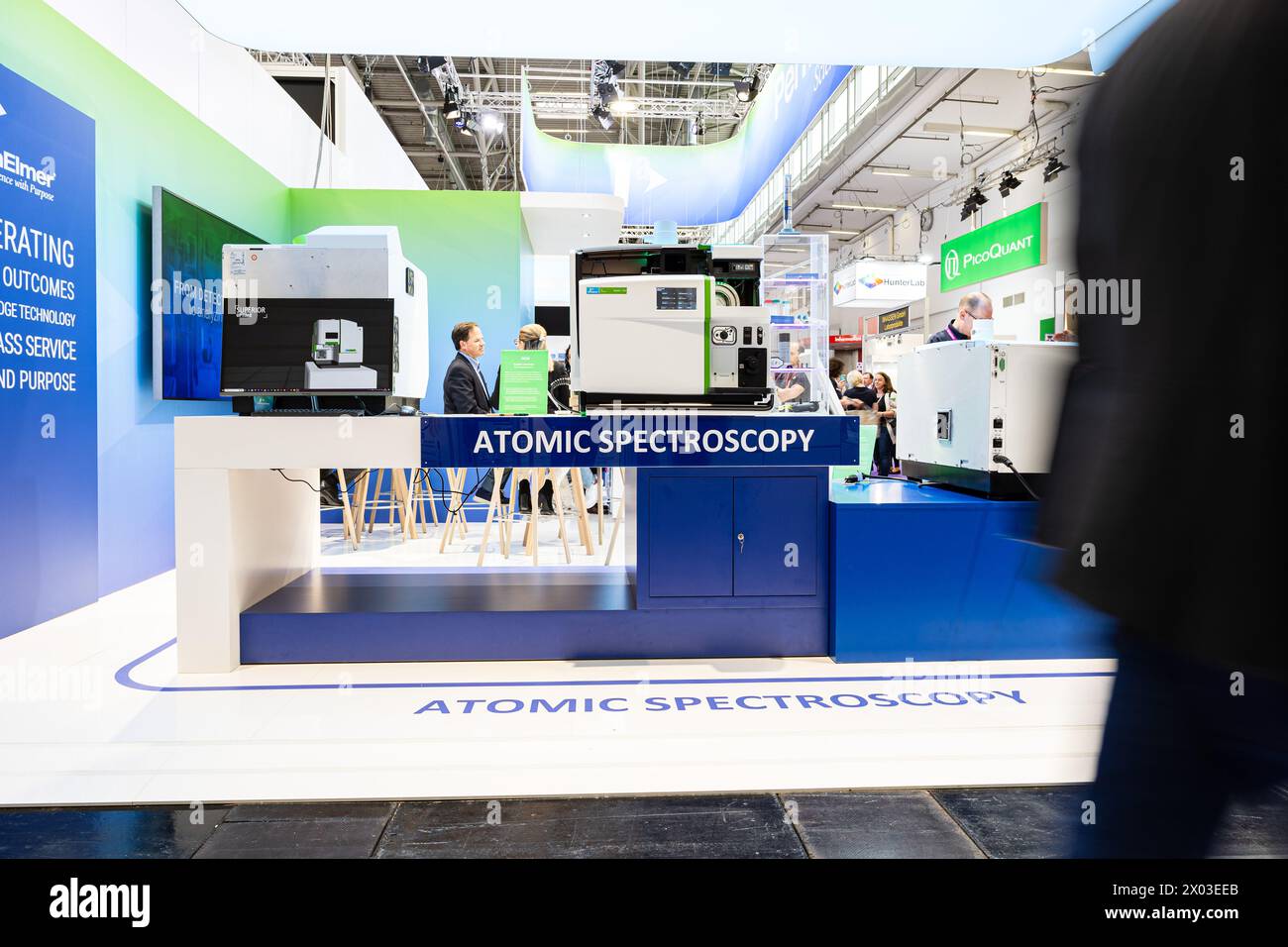 Munich, Germany. 09th Apr, 2024. PerkinElmer Atomic Spectroscopy at the analytica World's ...