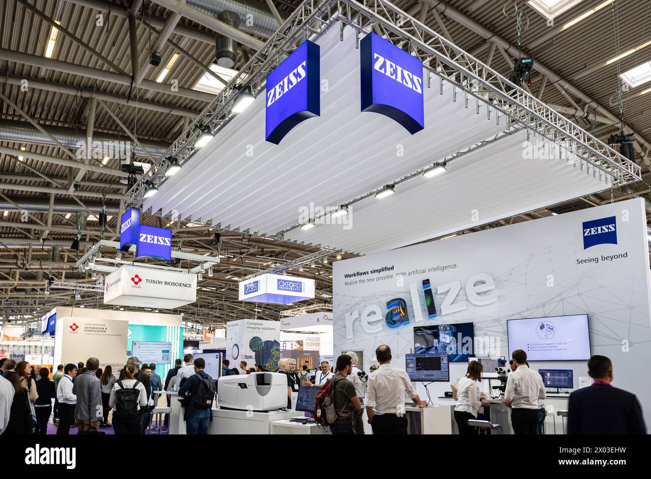 Munich, Germany. 09th Apr, 2024. Zeiss at the analytica World's Leading Trade Fair for ...